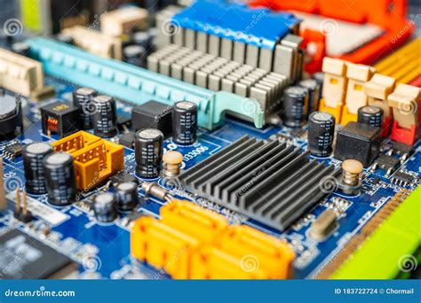 Computer Circuit Cpu Main Board Electronics Device Concept Of Hardware Stock Photo Image Of