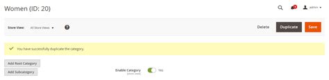 Magento 2 Duplicate Category Copy Category Extension