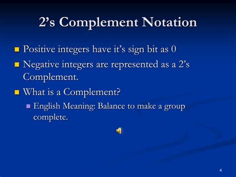 arithmetic computation using 2 s complement notation ppt