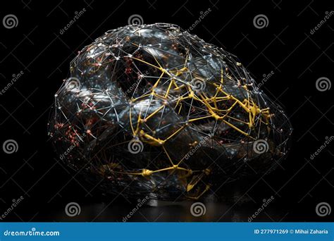 A Network Of Interconnected Nodes Representing The Neural Networks Of An Ai System Generative