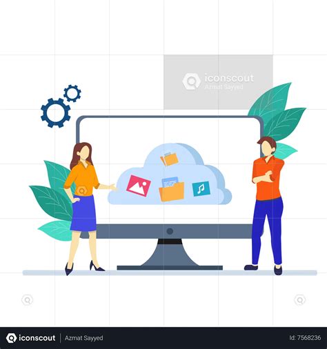 Cloud Data Animated Illustration Download In Json Lottie Or Mp4 Format