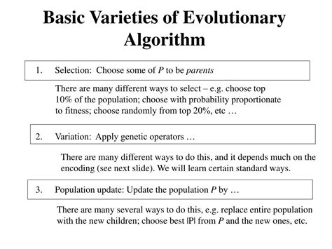 Ppt Nature Inspired Computation General Intro To The Course And Intro To Evolutionary