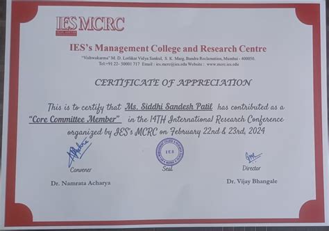 Siddhi P On Linkedin Researchconference Management Academia