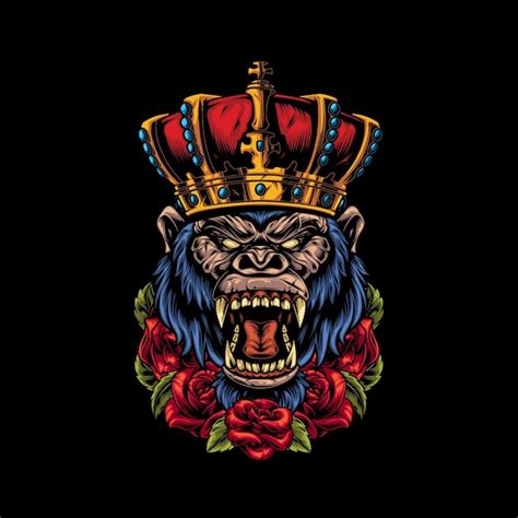 Premium Vector Gorilla Head Vector Illustration