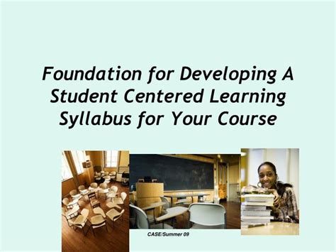Ppt Foundation For Developing A Student Centered Learning Syllabus