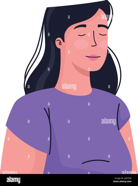 Wearing Purple Shirt Stock Vector Images Alamy