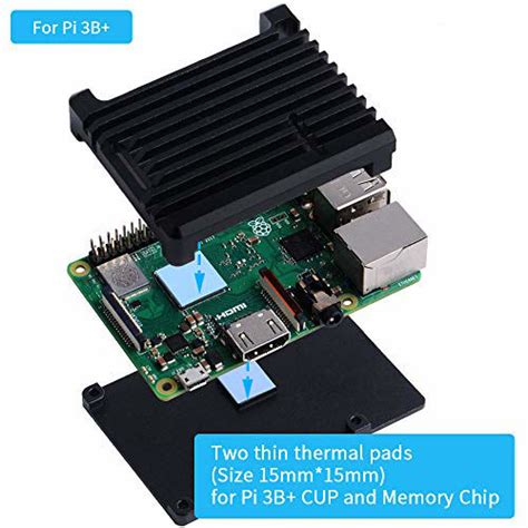 GetUSCart GeeekPi Raspberry Pi B Case Raspberry Pi Armor Case Raspberry Pi Aluminum Case With