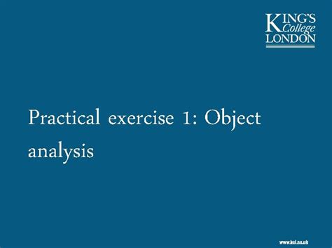Practical Exercise 1 Object Analysis Exercise Overview Analyse