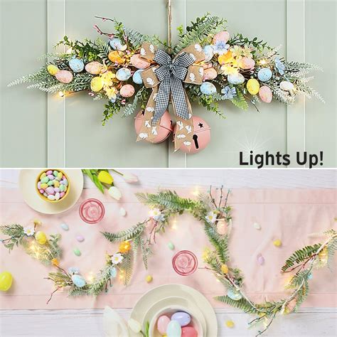 Easter Swag Or Garland Lighted With Eggs Ltd Commodities