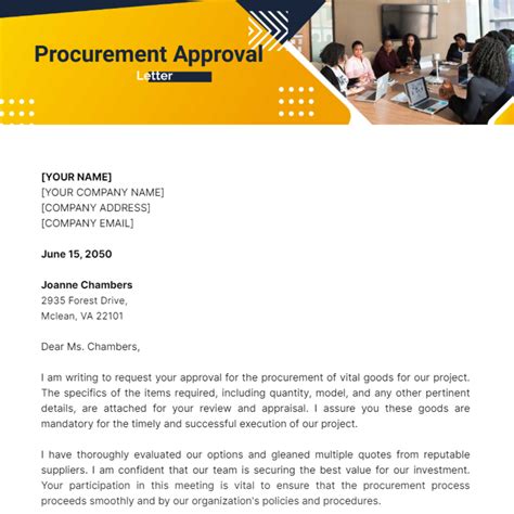 Procurement Approval Letter Template