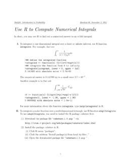 Use R To Compute Numerical Integrals Use R To Compute Numerical Integrals Pdf PDF PRO