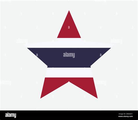 Thailand Star Flag Thai Star Shape Flag Siam Siamese Kingdom Country National Banner Icon Thailand Star Flag Thai Star Shape Flag Siam Siamese Kingdom Country National Banner Icon