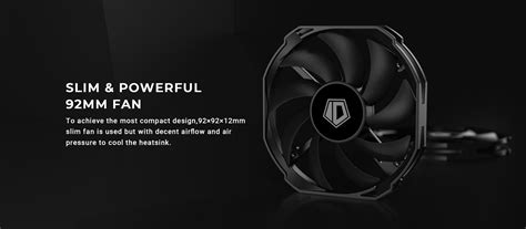 Id Cooling Is 30 4 Heat Pipe Dual Platform Low Profile Down Blowing Cpu Cooler 9cm Temperature