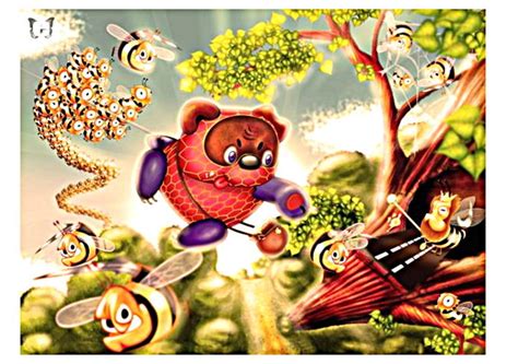 Винни Пух стал крутым героем в юморных артах Любопытная Лиса Дзен