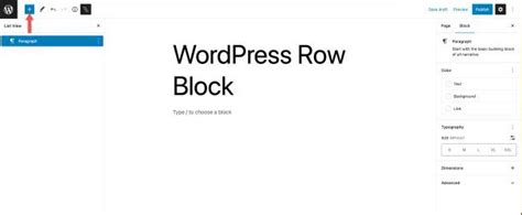 How To Use The WordPress Row Block