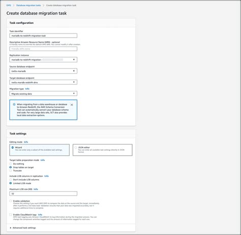 Outshift Data Migration From Mariadb To Redshift Using Aws Data Migration Service Dms