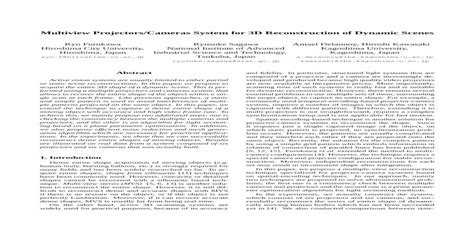 Pdf Multiview Projectorscameras System For 3d Reconstruction Of