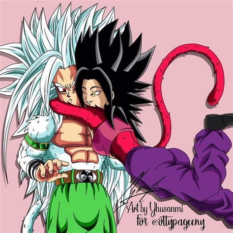 Hey Commission Done For Ottypageeny SSJ Goku And SSJ Caulifla Hope You Like My Art