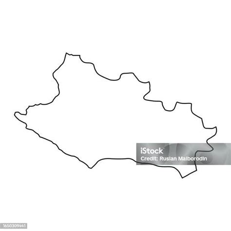 Peta Provinsi Lorestan Pembagian Administratif Iran Ilustrasi Vektor