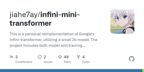 Github Jiahe7ayinfini Mini Transformer This Is A Personal