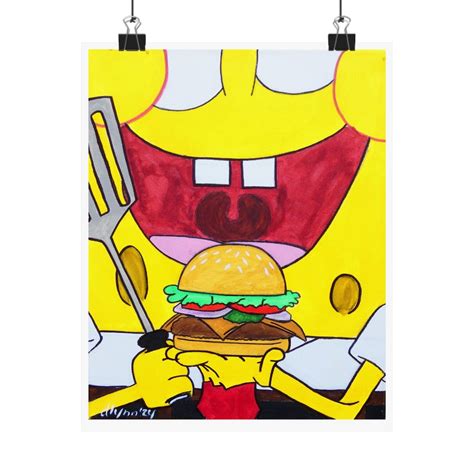 Matte Vertical Posters Spongebob Poster For Kitchen Decor Canvas Turned Print Of Spongebobs