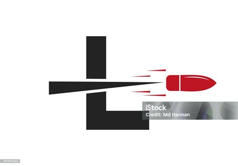 편지 L 샷 총알 로고 벡터 템플릿 개념 방어 로고 타입에 대 한 개념에 대한 스톡 벡터 아트 및 기타 이미지 개념 격투기