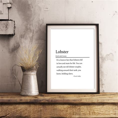 Custom Quote Friends Tv Show Lobster Quote Etsy