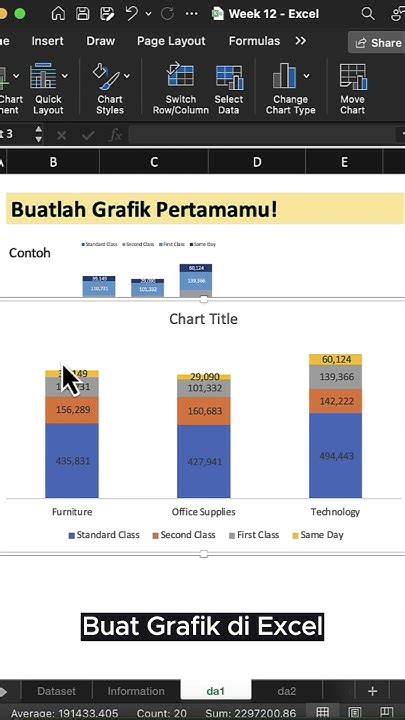Visualisasi Mudah Di Excel Datavisualization Exceltips Learnwithme Dataanalysis Youtube