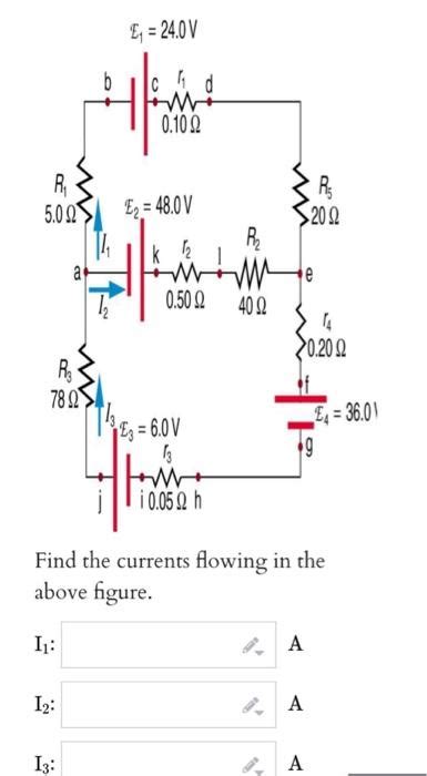 Solved Find The Currents Flowing In The Above Figure Chegg Com