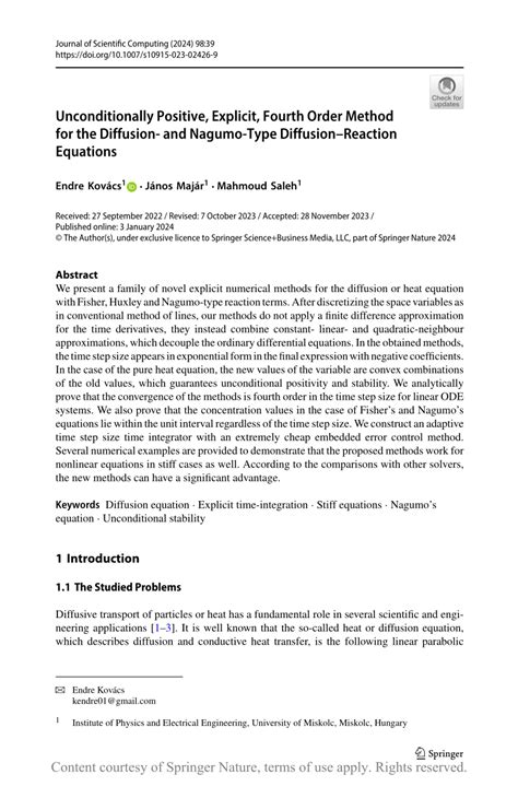 Unconditionally Positive Explicit Fourth Order Method For The Diffusion And Nagumo Type