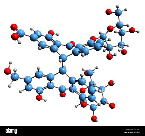 3d Image Of Senna Glycoside C Skeletal Formula Molecular Chemical Structure Of Laxative
