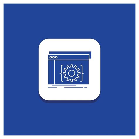 Blue Round Button For Api App Coding Developer Software Glyph Icon 12953319 Vector Art At
