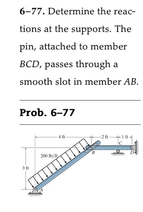 Solved 6 77 Determine The Reactions At The Supports The