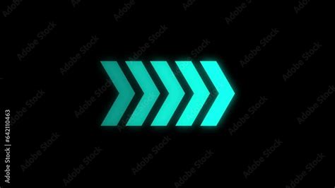 Arrow Moving Right On Black Background Right Directional Arrow Loop