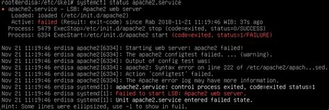 My Etcinitdapache2 Restart Failed Server Fault