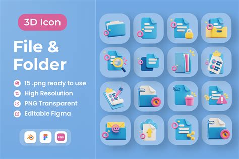 Folder And Files 3d Icon Pack 15 Free Download Files And Folders 3d Icons Iconscout
