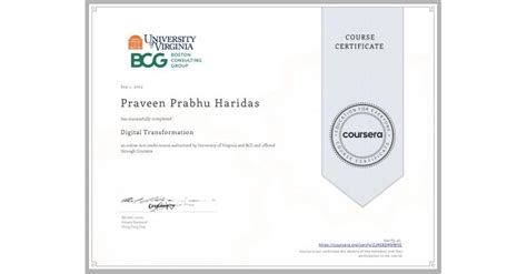 Praveen Haridas On Linkedin Completion Certificate For Digital Transformation