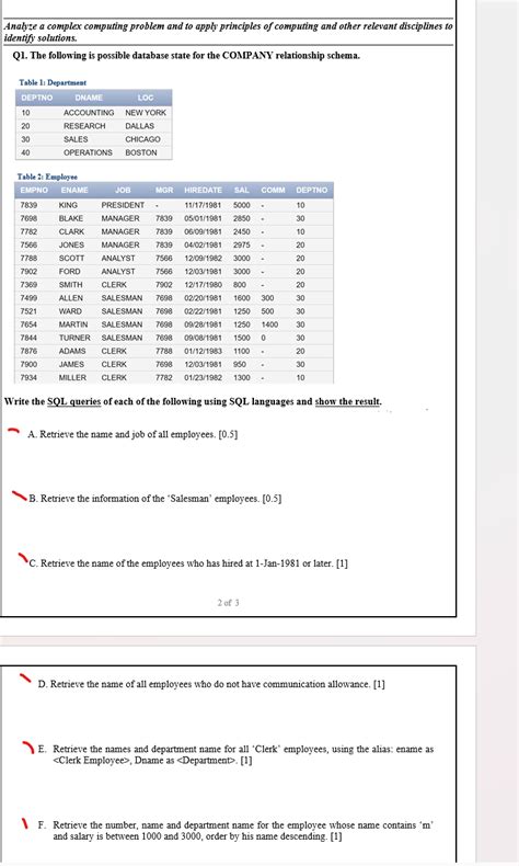 Solved Analyze A Complex Computing Problem And To Apply