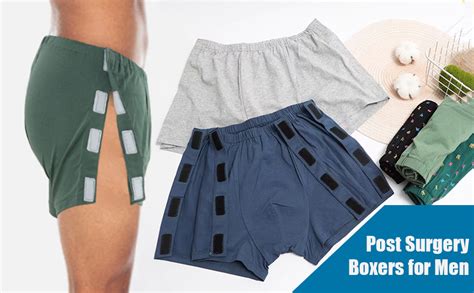 Lmaray 3 Pack Post Surgery Boxers For Men Adaptive