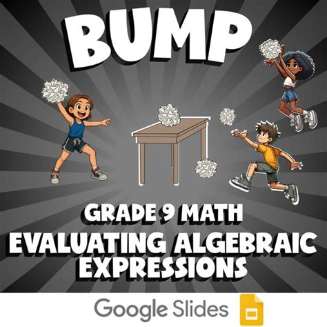 Evaluating Algebraic Expressions Bump Math Game No Prep Grade 9 Review