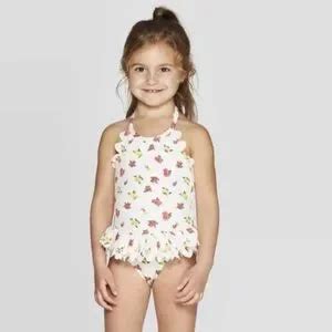 Mila And Emma Swim Mila And Emma One Piece Swimsuit White Ruffle