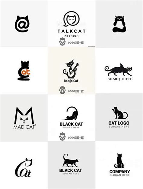 猫logo设计 猫设计 伤感说说吧 花瓣网