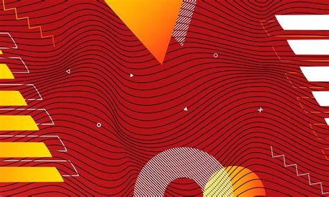 Modern Abstract Geometric Futuristic Shapes With Red Gradient Color Background Design 41906578