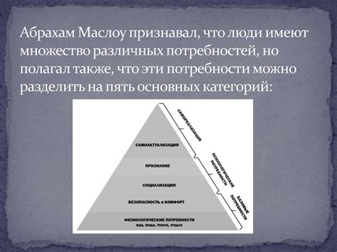 Гуманистическая теория личности А Маслоу Иерархия потребностей Online Presentation