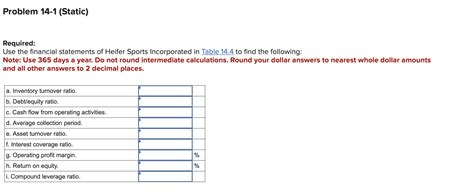 solved problem 14 1 static required use the financial