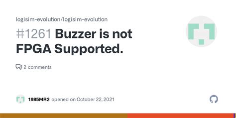 Buzzer Is Not Fpga Supported · Issue 1261 · Logisim Evolutionlogisim