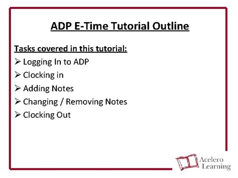 ADP ETime Basic User Tutorial Substitute Teacher ADP