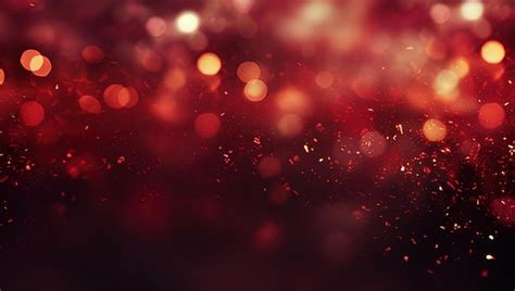 Red Bokeh Background In The Style Of Dark Bronze And Maroon Premium Ai Generated Image
