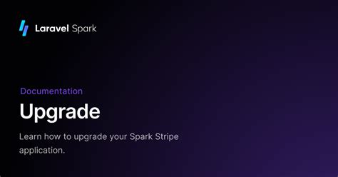 Upgrade Laravel Spark
