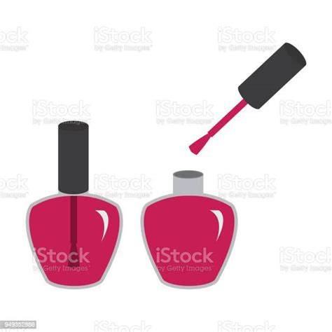 매니큐어 병 벡터 아이콘 매니큐어 손톱 핑크 개방 및 폐쇄 매니큐어 화장품에 대한 스톡 벡터 아트 및 기타 이미지 매니큐어 화장품 에나멜 병 Istock